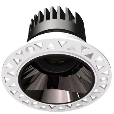 China Die-Cast Aluminum Trimless Recessed LED Spot Down Light, Eye-Protection Down Light, 8°-55° 2700K-6000K CCT Adjustable LED Down Light for Commercial Use for sale