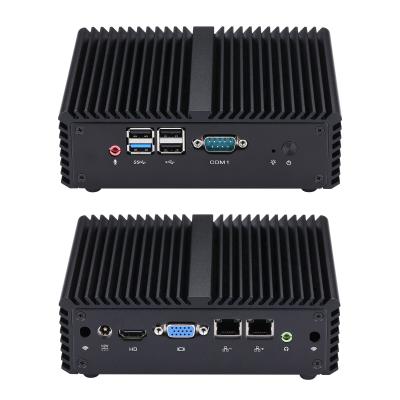 China Micro Celeron Mini PC Intel J1900 Fanless Mini PC Dual LAN 1 RS232 for sale