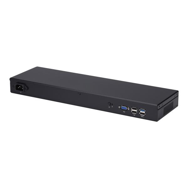 Quality 1U Rackmount 4 LAN Mini PC Firewall Server Intel J1900 4 LAN Fanless Network PC for sale
