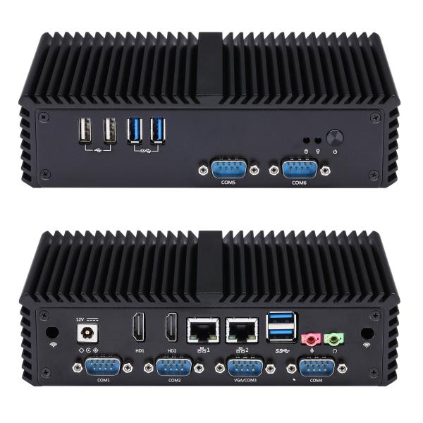 Quality 6x COM Fanless Rugged Fanless PC Intel Industrial Mini PC I5 4200U Dual LAN for sale