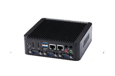 China Celeron 3865U Compact Industrial Pc 4 RS232 COM Dual HDMI Mini Industrial Computer for sale