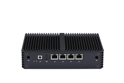 China Fanless POE Mini PC Computer Powered Intel J3455 4 Gigabit LAN POE Industrial Router for sale