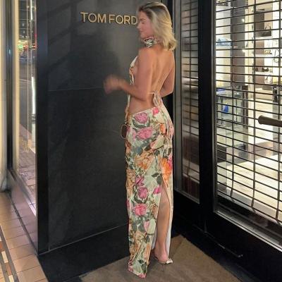 中国 Sexy Backless Strapless Top Slim Split Skirt V Neck Long Length 販売のため