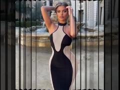 Stylish strapon sexy senza schiena vestito snello con fascia dell‘anca