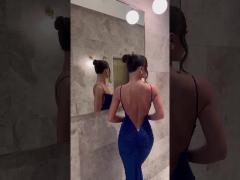 Sexy abito da sera senza schiena