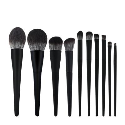 Cina elaborazione di gomma dell'olio di trucco 10pcs del set di pennelli dei capelli microcristallini liberi cosmetici premio di crudeltà in vendita