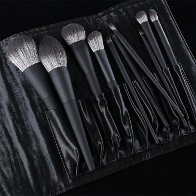 Cina elaborazione di gomma dell'olio di trucco 10pcs del set di pennelli dei capelli microcristallini liberi cosmetici premio di crudeltà in vendita