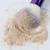 China 7-Piece Essential Makeup Brush Set Soft Synthetic Bristles Purple Wooden Handle for sale
