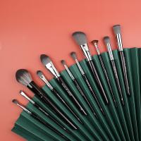 China Professional 11pcs Makeup Brush Set Full Face Synthetic Hair Black Copper Ferrule for sale