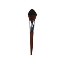 China Square Loose Powder Makeup Brush Copper Ferrule Solid Wood Handle 1pc for sale