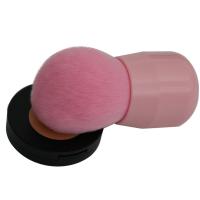 China Pink Kabuki Makeup Brush Synthetic Bristles Plastic Handle 1000 pcs MOQ for sale