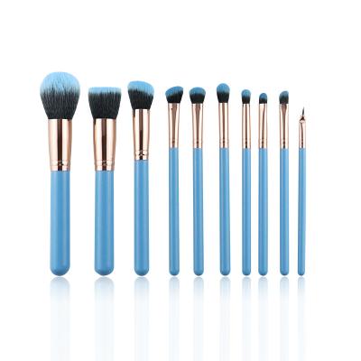 China De perfecte Zachte Synthetische Contour van het het Varkenshaar Houten Handvat van de Make-upborstel Vastgestelde 10Pcs Te koop