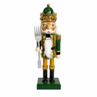 China Custom Green Gold Royal Gardener Nutcracker for sale