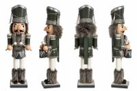 China Custom Silver Green Winter Soldier Nutcracker for Christmas Display for sale