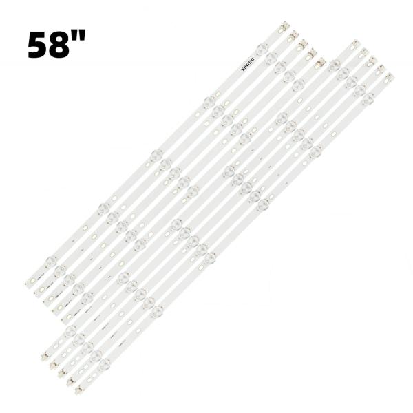 Quality Complete Set 1SET 5A 5B Aluminum Plate Backlight Strips for 58PUS6203/12 58PUS6504/12 TV LB58003 V0 01 LB58003 V1 01 for sale
