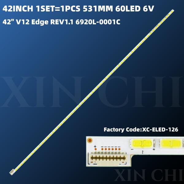 Quality XC-ELED-126 LG 42 V12 EDGE REV1.1 60LED 6916L 0912A 6920L-0001C LED TV BACKLIGHT for sale
