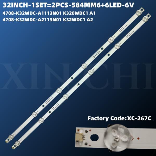 Quality 6LED XC-267C LED Strip for 32 Inch Philips 4708-K32WDC-A2113N01 K320WDC1 A2 for sale