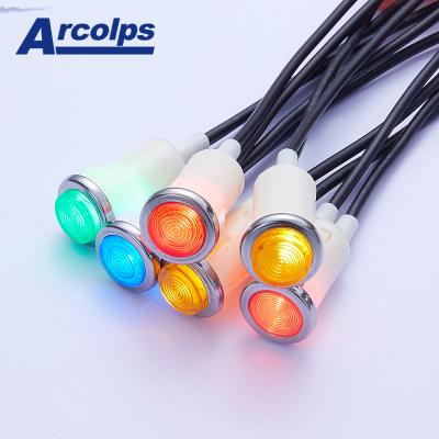 China Metal 12mm Indicator Light LED Signal Light 24V 48V 220V Durable IP65 for sale