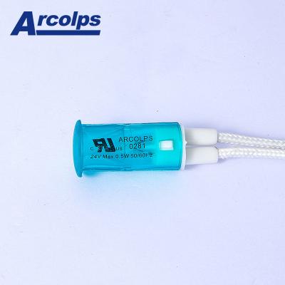 China Blue Neon LED Indicator Light for Panel Indication Communication Systems 200-250V AC Voltage Plastic Material IP65 Rated 50000 for sale
