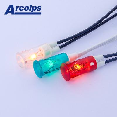 China 10mm IP65 Waterproof LED Indicator Light 12V 220V Signal Pilot Lamp Wire Connector for Industrial Automation Power Control for sale