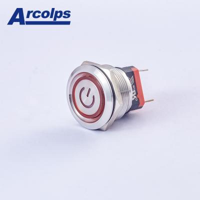 China 25mm Stainless Steel Electronic Push Button Switch with 10A Max Current and IP66 Protection for sale