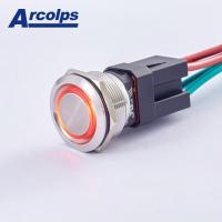 China 25mm High Current Push Button Switch 1NO1NC One Stop Switch for sale