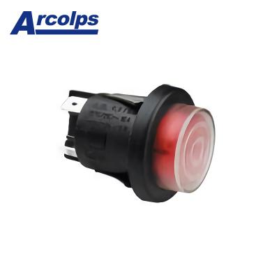 China Anti Vandal Plastic Push Button Switch 10A Sturdy Construction ON/OFF Function for Public Access Control Panels for sale