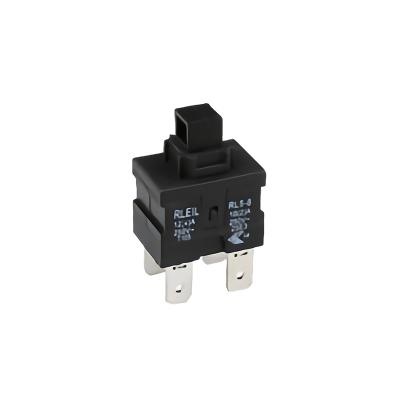 China Black Cap Push Button Switch 12A 250VAC Single Pole PCB Terminal for sale