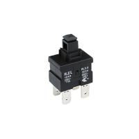 China Black Cap Push Button Switch 12A 250VAC Single Pole PCB Terminal for sale