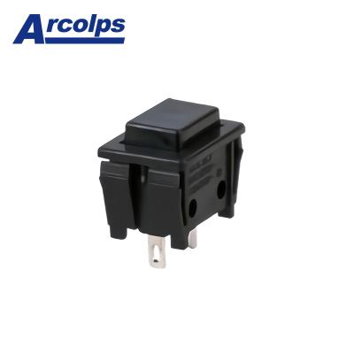 China Plastic Power Switch 3A 250V AC Panel Mount Square Push Button Switch with 100,000 Cycles Lifespan for sale