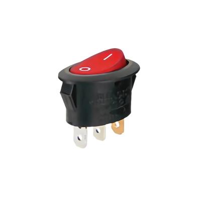 China Illuminated Red Black Rocker Switch 3P Spst on Off Plastic Electrical Component for Appliances Power Tools With Ul Certification for sale