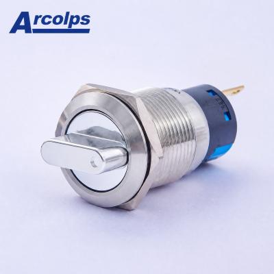 China Stainless Steel 22mm Rotary Switch Latching Momentary Rotary Switch IP65 IP67 for sale