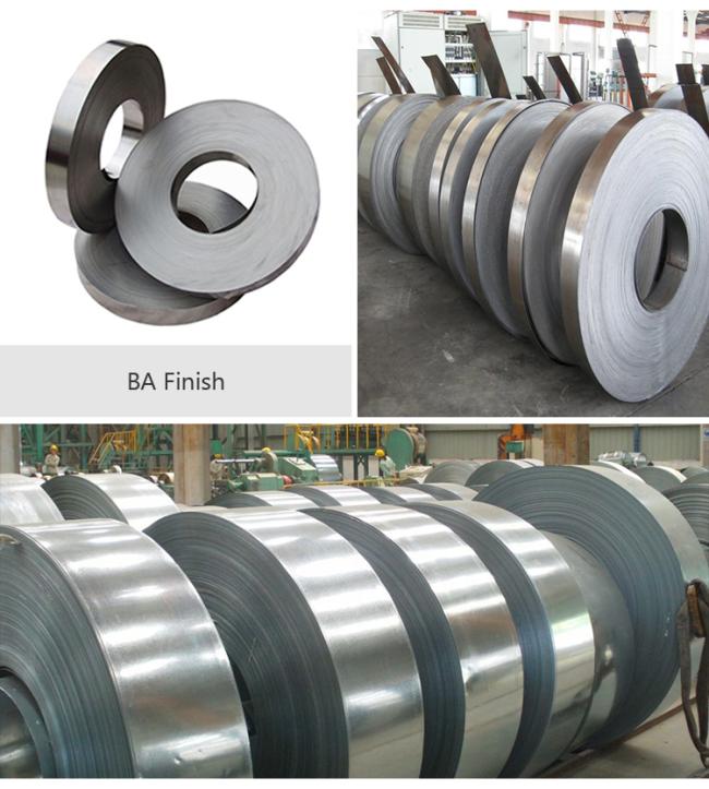 Customized thickness 2B BA stainless steel strip aisi 316l 54 mm 012 mm
