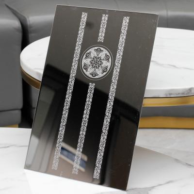 China Gold Mirror Etched Stainless Steel Decorative Sheets 1000x2000mm For Elevator for sale