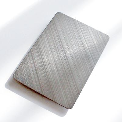 China 304 Cross Hairline Stainless Steel Sheet Decorative Wall Panel for sale