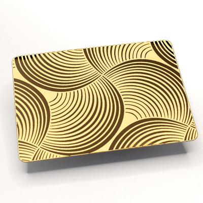 China Pakistan Bronze Color Etching Stainless Steel Sheet And Plates Width 1500mm For Building for sale