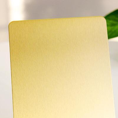 China JIS Golden Stainless Steel Sheet #4 No.4 304 Brushed SS Sheet for sale