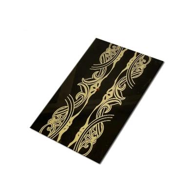 China Decoration 304 Gold Mirror Cold Rolled Stainless Steel Sheets For Elevators for sale