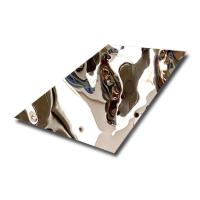 China Mirror Silver Water Ripple Stainless Steel Sheet Big Pattern White Elevator Decorative for sale