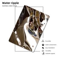 China Mirror Silver Water Ripple Stainless Steel Sheet Big Pattern White Elevator Decorative for sale