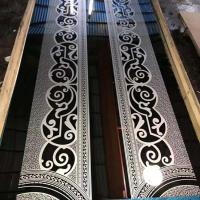 China 304 Etched Mirror Pattern Elevator Stainless Steel Sheet Wall Panels 1219x2438mm for sale