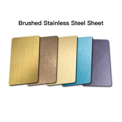 China Custom Multi Purpose Brushed Stainless Steel Sheet 1219 x 2438mm for sale
