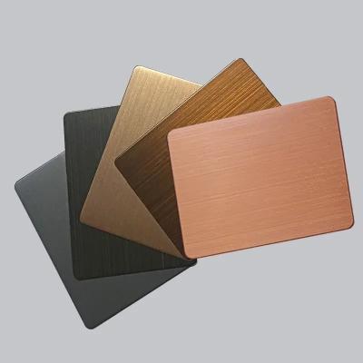 China 304 316 Color Coated Stainless Steel Square Plate Pvd 201 Stainless Steel Sheet 4X8Ft 304L AFP Coating for sale