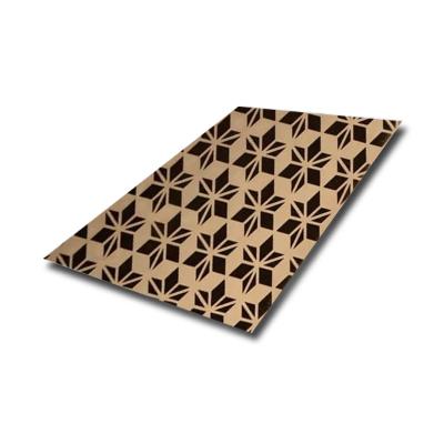 China 304 316 430 Mirror Etched Stainless Steel Sheet Decorative Wall Covering Sheets for sale