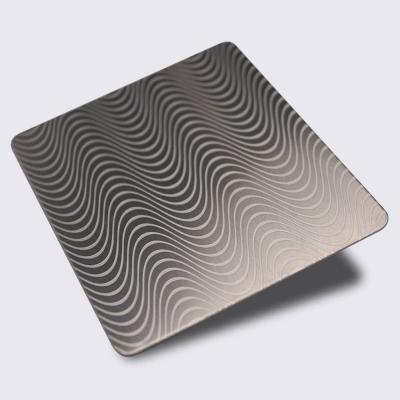 China ASTM 201 304 316 Etching Finished Stainless Steel Sheet Wall Decorative for sale