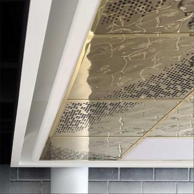 China Perforated Ripple Finish 304 316 Stainless Steel Sheet For Ceiling Wall Panels for sale