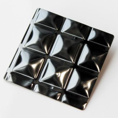 China Decoratieve metalen materialen Stempel afwerking 304 316 PVD Zwarte kleur Diamant Gemaakt van edelstenen for sale