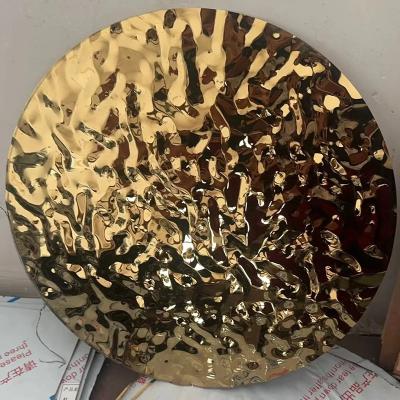 Cina Dimensioni di taglio su misura Effetto ondulazione dell'acqua In acciaio inossidabile pannelli circolari di soffitto Decorazione in vendita
