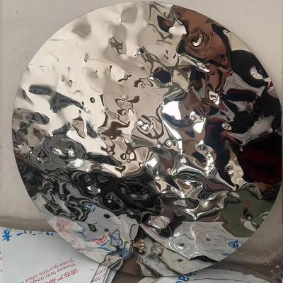 Cina Dimensioni di taglio su misura Effetto ondulazione dell'acqua In acciaio inossidabile pannelli circolari di soffitto Decorazione in vendita