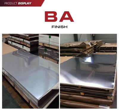 Cina Fogli di acciaio inossidabile laminati a freddo AISI 430 finitura BA 0,3-3,0 mm spessore 4 ft x 8 ft in vendita